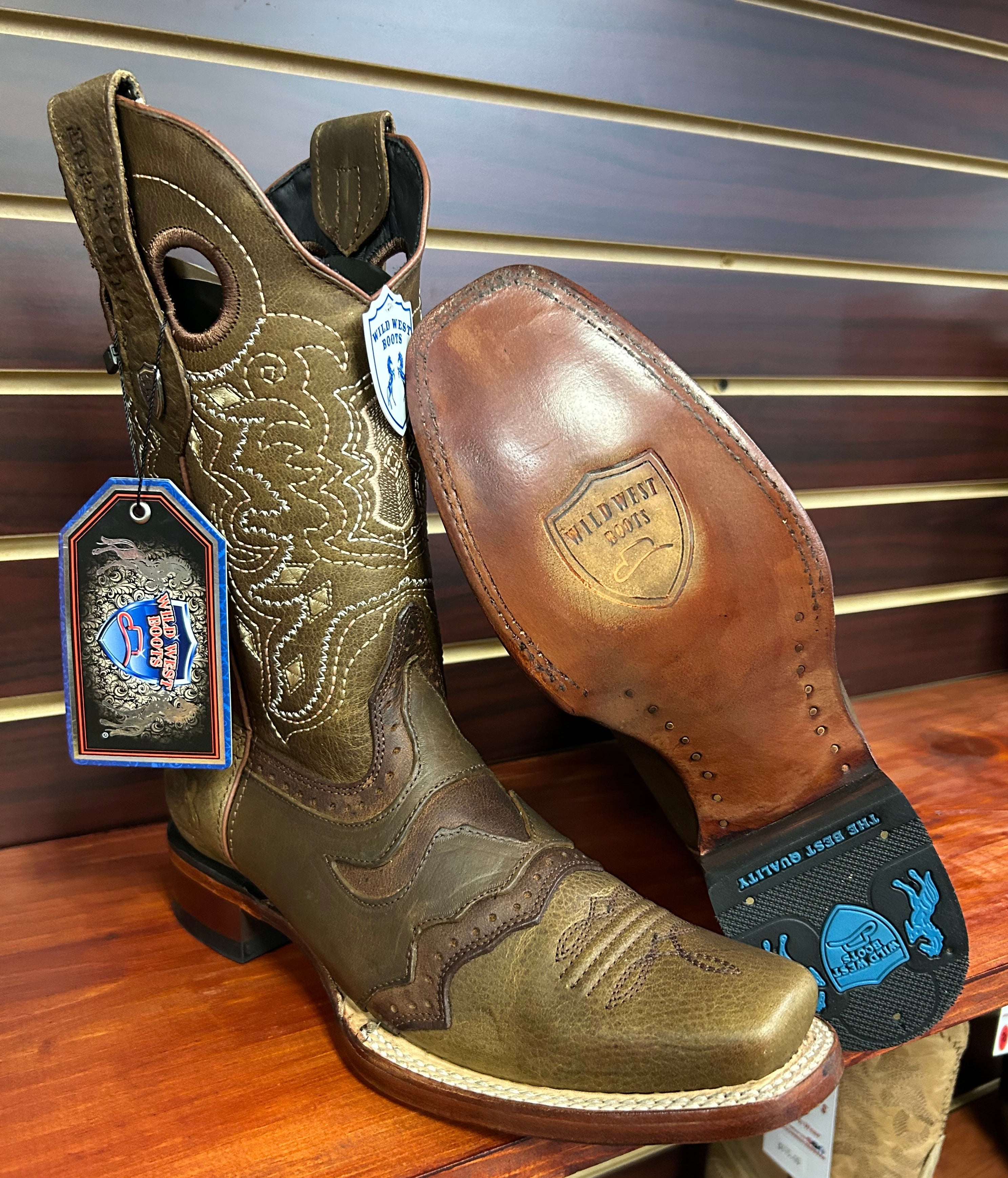 Rodeo Square Toe Long Horn Boot(Rustic) – Mendoza’s Western Wear